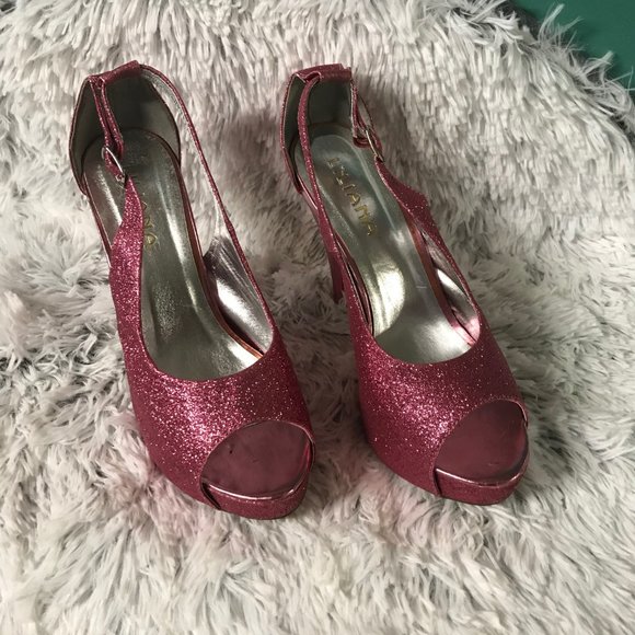 Liliana | Shoes | Liliana Brand Pink Shiny Heels Size 9 | Poshmark